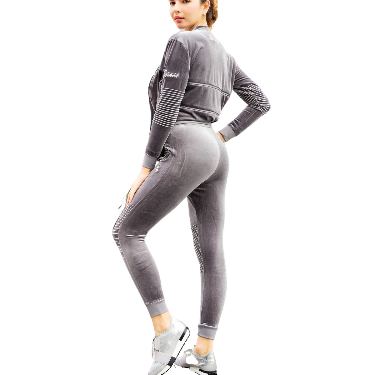 Women's Grey Vélvét Tracksuit - Full tracksuit – El Vélvét